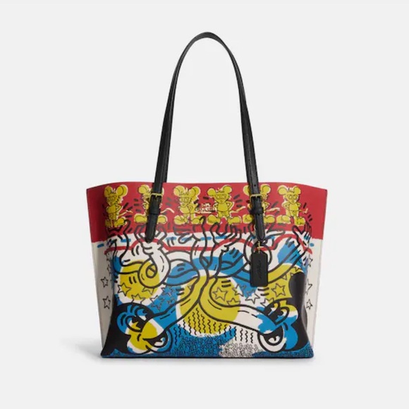 Coach | Bags | Coach Disney Mickey Mouse X Keith Haring Mollie Tote ...